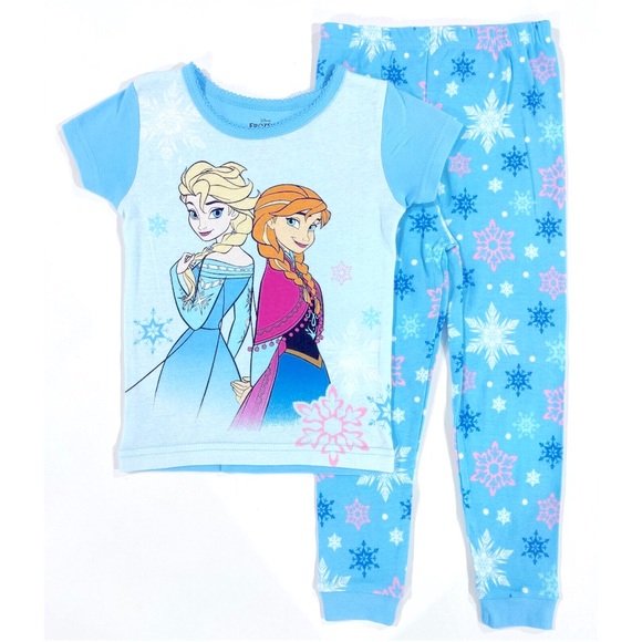 Disney | Pajamas | Disney Frozen Anna And Elsa Snowflake Pajamas Set ...